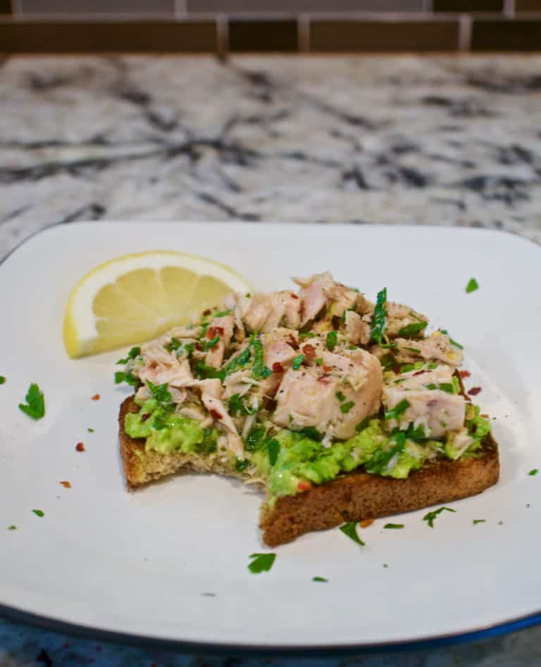 Simple Tuna Avocado Toast - Yummy Noises
