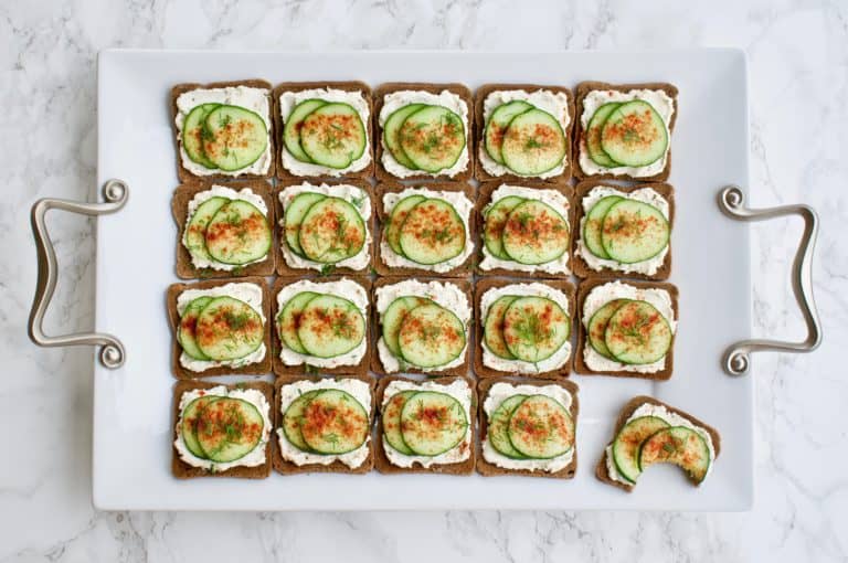 Mini Cucumber Toasts - Yummy Noises